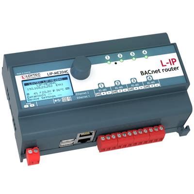LIP ME204C BACnet IP Router 4x BACnet MS TP RS 485 2x Ethernet Port BACnet IP Vedotec B V