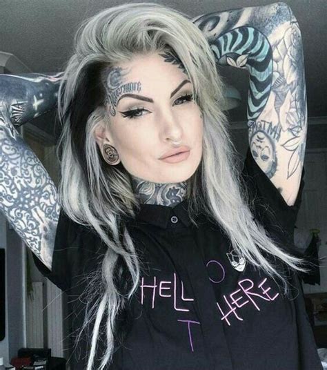 Tattoed Women Tattoed Girls Inked Girls Goth Beauty Hair Beauty