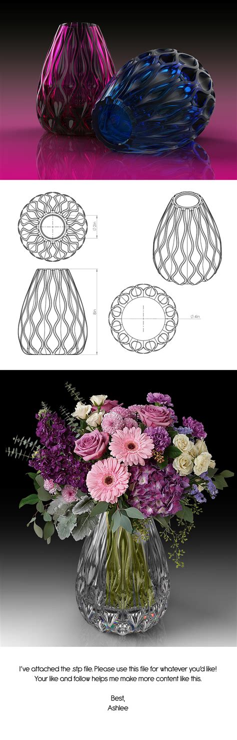 Organic Vase Free Solidworks File On Behance