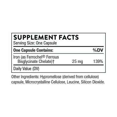 Iron Bisglycinate 60 Vegetarian Capsules