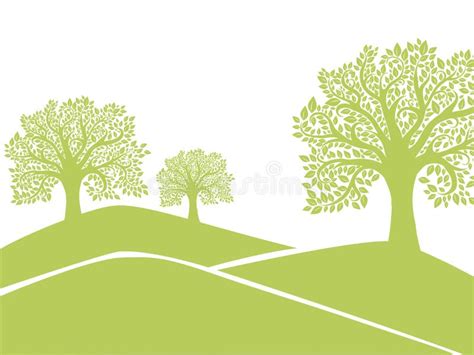 Green Tree Silhouette Stock Illustrations 194 668 Green Tree