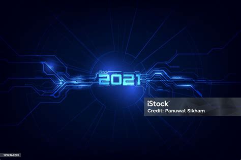 2021 년 현대 미래 기술 템플릿 2021년 새해 스타일 Hud Gui Ux 디자인에 대한 미래지향적 배경 도시 전사에 대한
