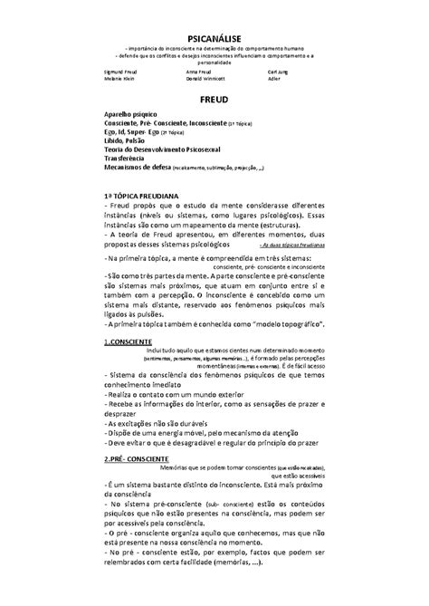 Personalidade Freq1 Apontamentos Frequência Final Parte 1