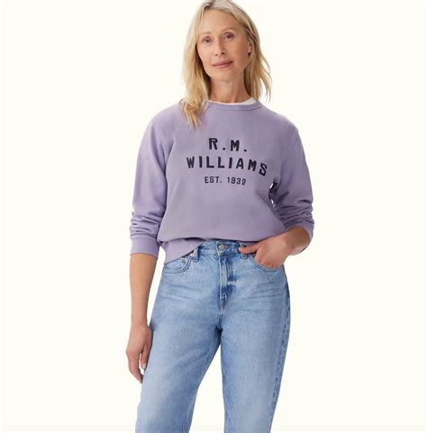 Gooleys Rm Williams Womens Lavender Stencil Crew