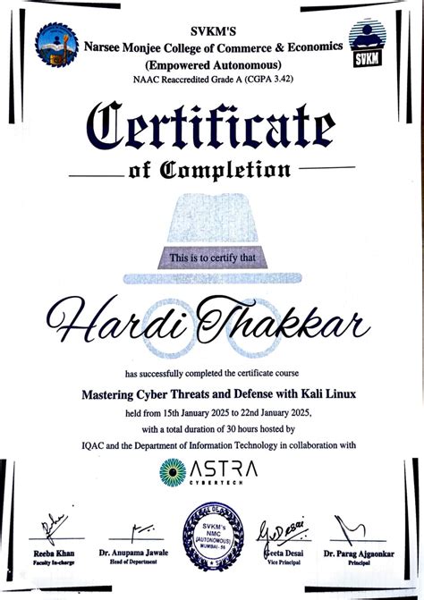 Cybersecurity Ethicalhacking Kalilinux Pentesting Cyberthreats… Hardi Thakkar