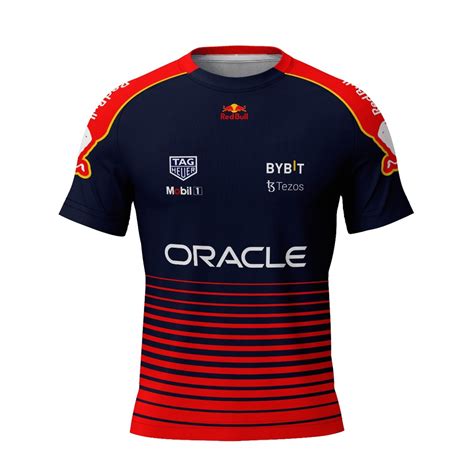 Camisa Camiseta Oracle Stripe Azul Red Bull Formula 1 Carro Corrida