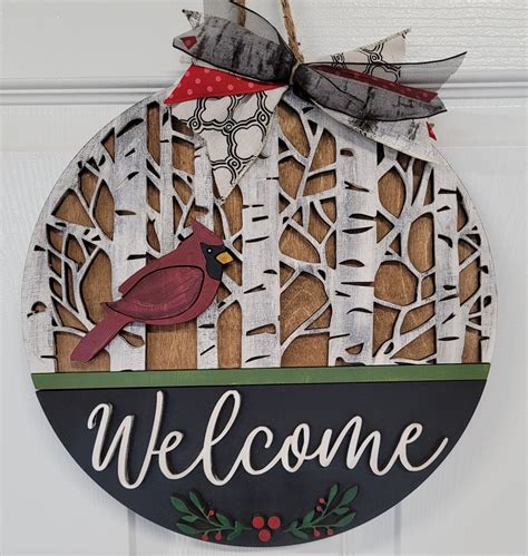 Cardinal With Birch Trees Groov E Sun Laser Designs