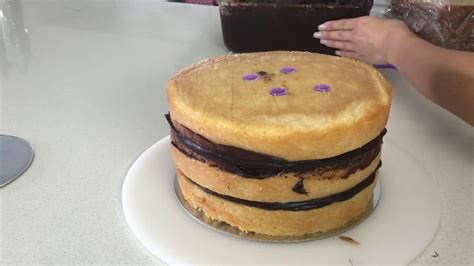 Stacking A Double Barrel Cake Youtube