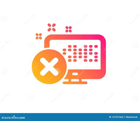 Reject Web Access Icon Decline Monitor Sign Vector Stock Vector Illustration Of Close