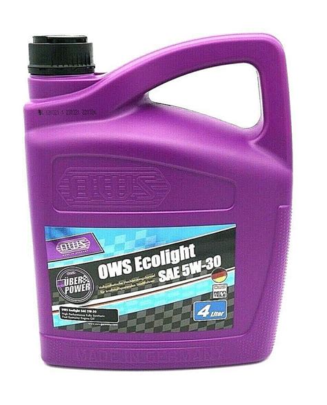 Ows Ecolight Sae 5w 30 Motoröl 4l Pkw Liquid