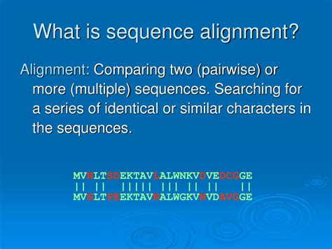 Ppt Pairwise And Multiple Sequence Alignment Lesson 2 Powerpoint