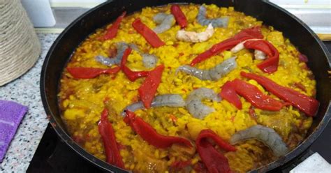Paella Con Costillas De Cerdo Y Gambas Receta De Angel Luis Cookpad