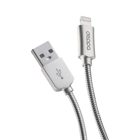 Дата-кабель Steel USB - Lightning, MFI, 1.2м, 2.4A, стальной – купить ...