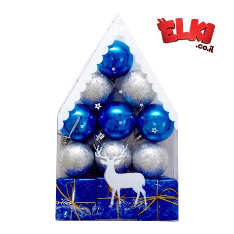 Новогодний набор елочных украшений Домик - ELKI.CO.IL