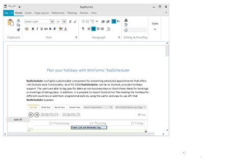 Auto Fit RadRichTextEditor Telerik UI For WinForms