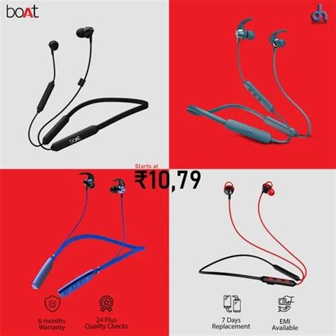 Black Boat Neckband Headphone Mobile At ₹ 1079piece In New Delhi Id