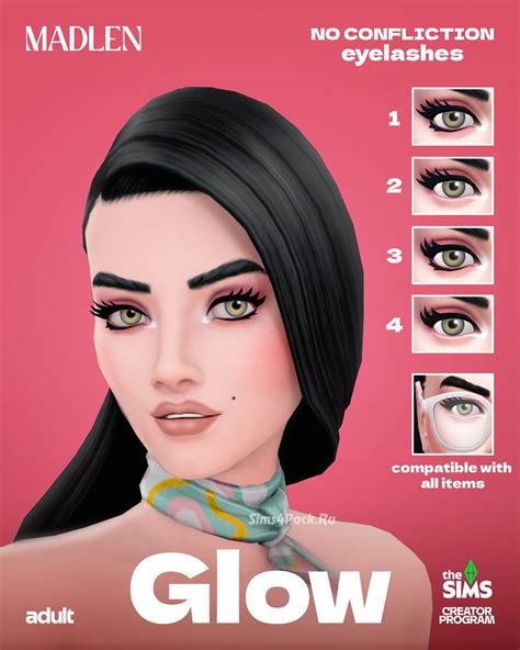 Ресницы для симочек Glam Eyelashes скачать для Симс 4
