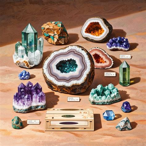 Free Mineral Cabinet Display Image Minerals Geodes Crystals