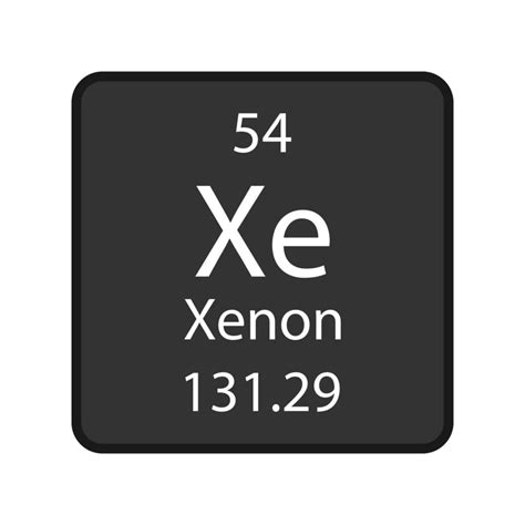 Xenon Periodic Table Xenon Xe Periodic Table Element Royalty Free