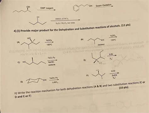 Solved Oh Oh Swer Oxidation Dmp Reagent Dmso Coc