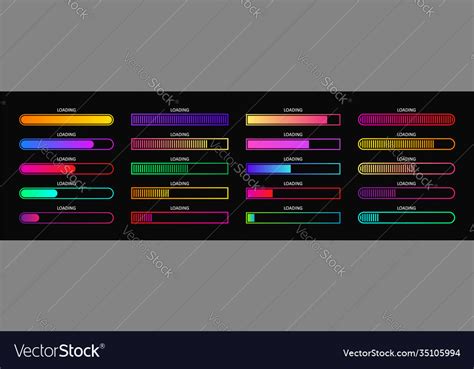Progress Load Bar Indicator Status Download Vector Image
