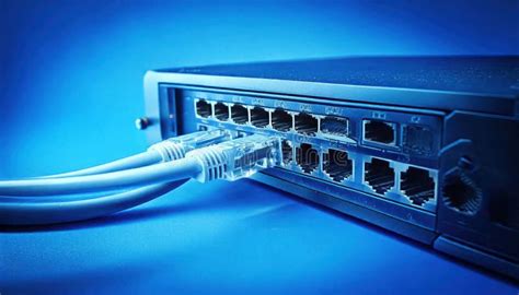 An Ethernet Cable With A Wireless Router Connects To The Internet