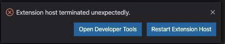 Extension Host Terminated Unexpectedly Issue Microsoft