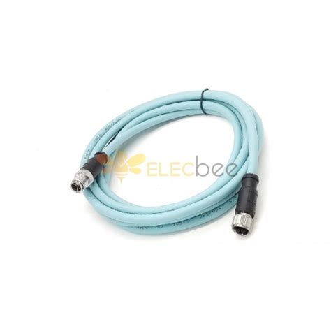Elecbee M Pin X Code Male To Female High Flex Cat Industrial Ethernet Twisted Pair Cable
