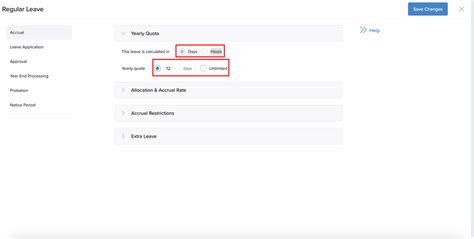 configuring regular leave