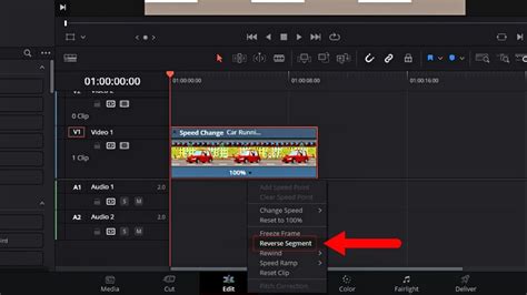 How To Reverse A Clip In Davinci Resolve