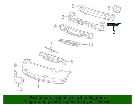 3w6z 17b749 Aa 2002 2005 Ford Thunderbird Bumper Cover Mount