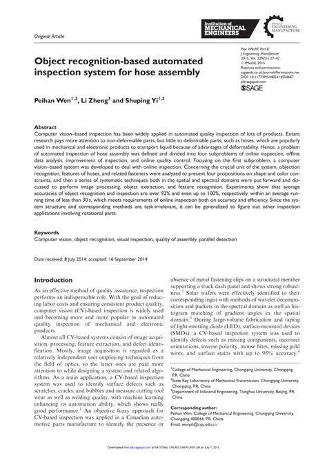 PDF Object Recognition Based Automated Inspection System For Hose