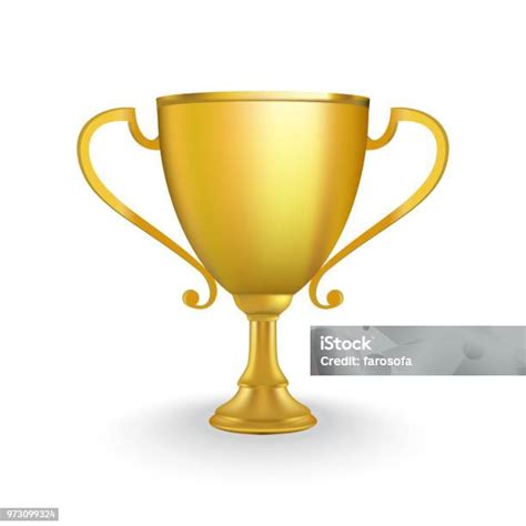 골든 트로피 컵 벡터 일러스트입니다 우승자 컵 흰색 배경에 고립입니다 Championship에 대한 스톡 벡터 아트 및 기타 이미지 Championship 경쟁 계급