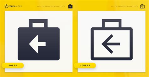 Briefcase Arrow Left Icon Duotone CoreUI Icons SVG JavaScript