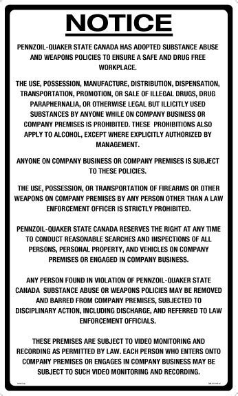 Pennzoil Quaker State Canada Shell Motiva Client Portal