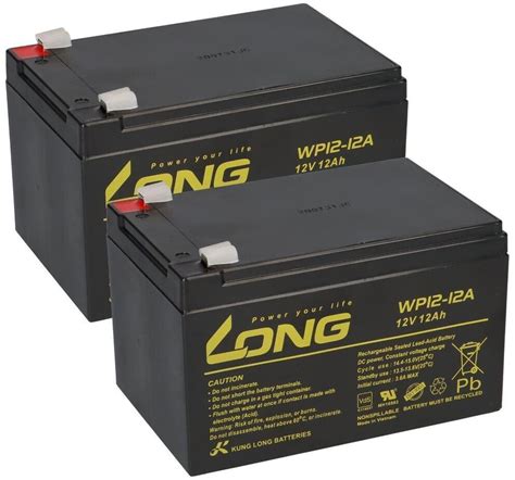 Kung Long Elektromobil Akku 24V 2x 12V 12Ah AGM Ab 57 77