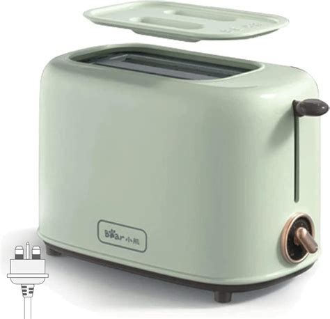Bear Toaster 2 Slice Small Toaster Warmer With Dust Cover Removable Crumb Tray 650w Electric