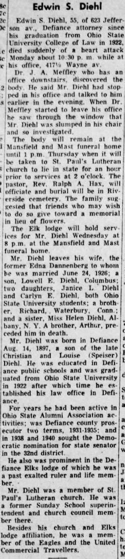 Edwin Speiser Diehl 1897 1953 Mémorial Find A Grave