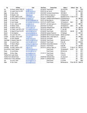 Fillable Online City Full Name Email Work Phone Company Name Address 1 Fax Email Print