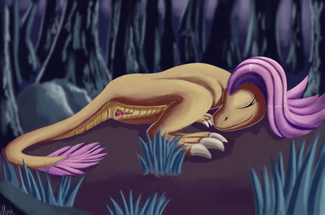 Explicit Artist Hiddenmask Fluttershy Oc Oc Raptorshy Dinosaur Velociraptor