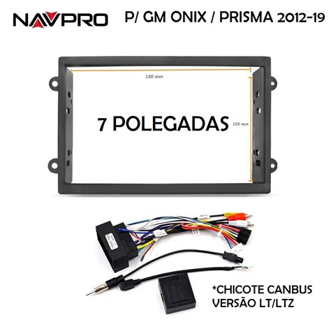 Gm Prisma Moldura E Chicotes De Instalação Para Central Multimidia De 7 Polegadas Navpro Caska