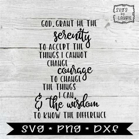 God Grant Me Serenity Svg Serenity Prayer Svg Faith Svg Etsy