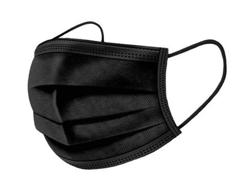 Caja De 50 Mascarillas Quirúrgicas Triple Capa Tipo Iir Negras 004687