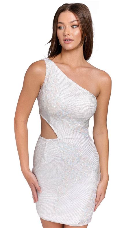 Primavera Couture 3840 Asymmetric Cutout Cocktail Dress Couture Candy