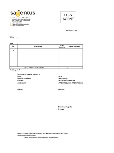 Form Invoice Komisi Pdf