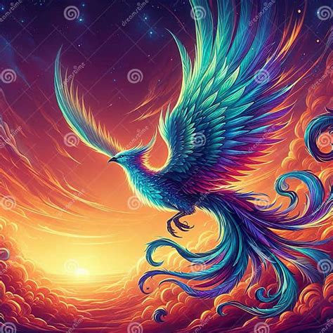 Illustration Of A Firebird Which Is A Part Of Slavic Folklore Stock