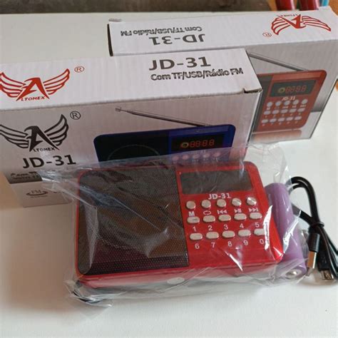 Rádio Altomex Jd 31com Fmtfusb Nas Cores Preto Vermelho E Azul