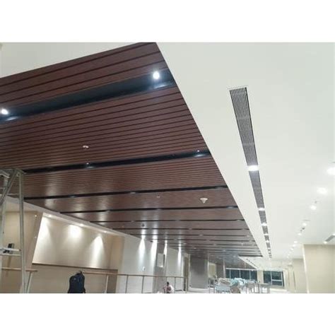 Brown Armstrong Linear Ceiling Rs Square Feet Matoshri Interior Id