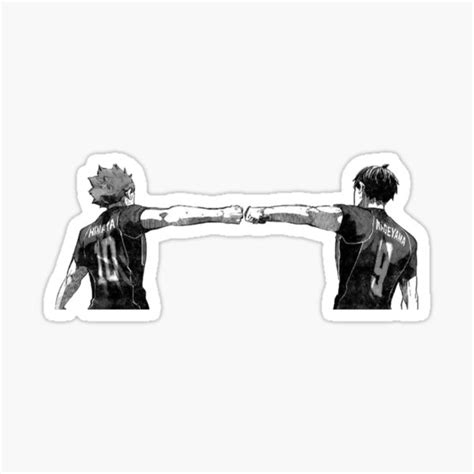 Haikyuu Hinata And Kageyama Manga Cap Sticker Sticker Sticker By