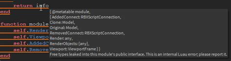 Internal Luau Error Free Types Leaked Into This Modules Public